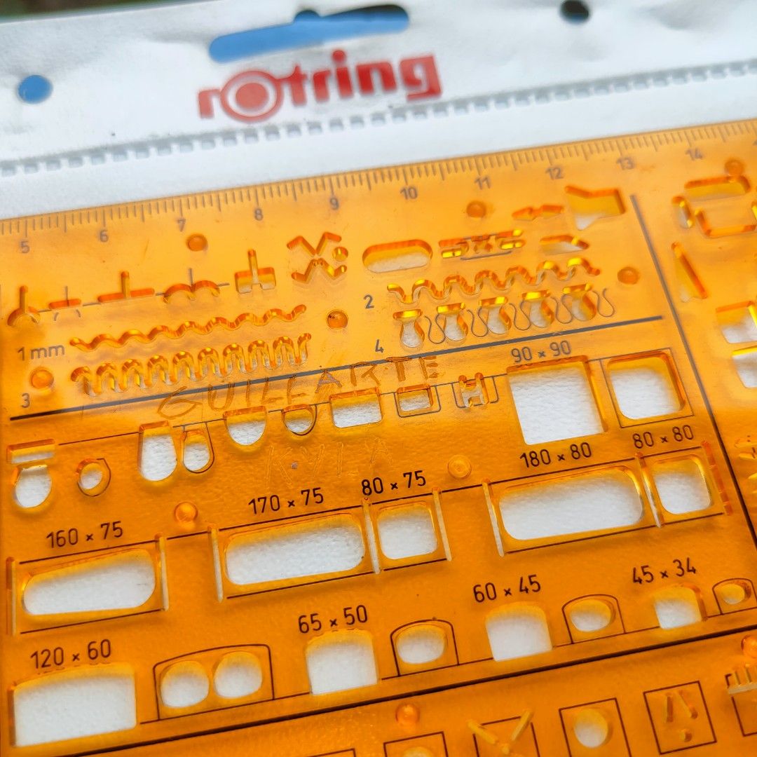 ORIGINAL ROTRING 1:100 Furniture Template, Hobbies & Toys, Stationary ...