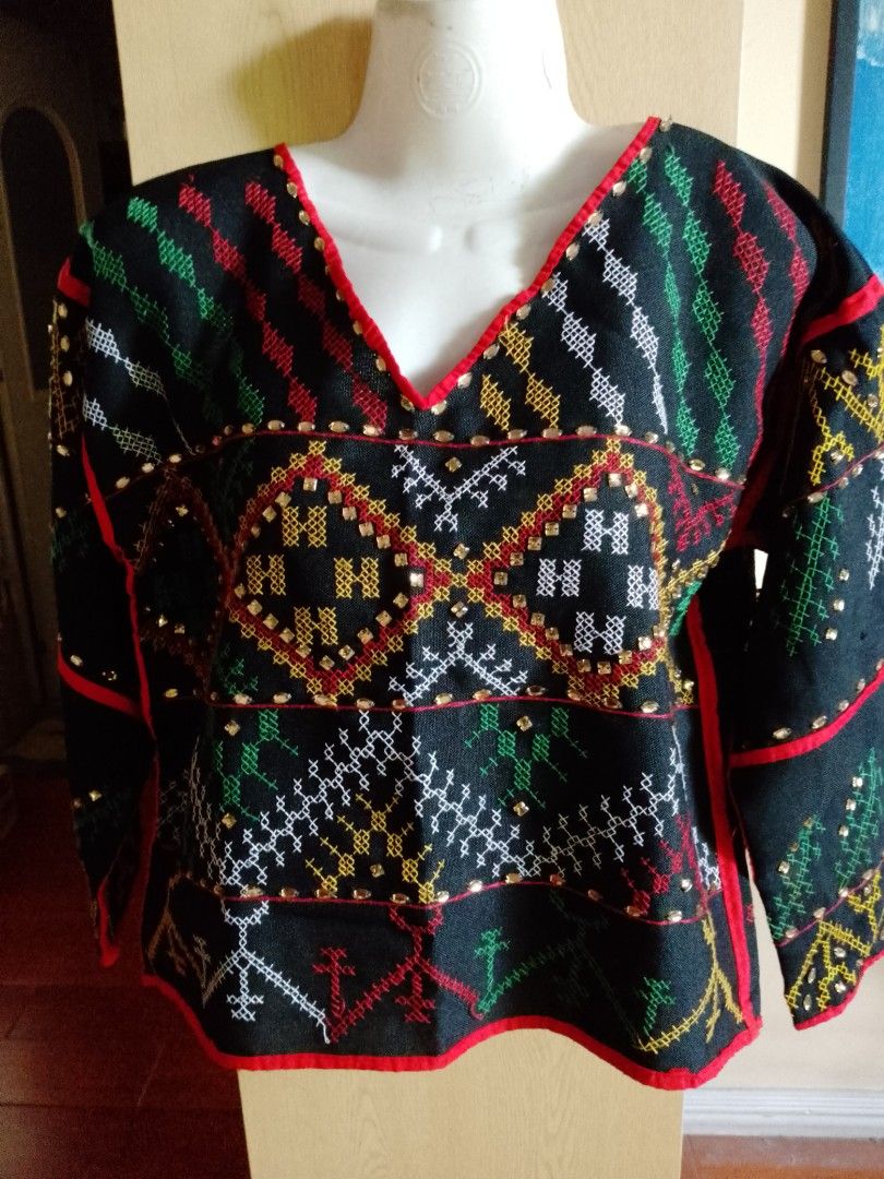 Original Tiboli Tribal Costume Hand embroidered, Women's Fashion, Tops ...