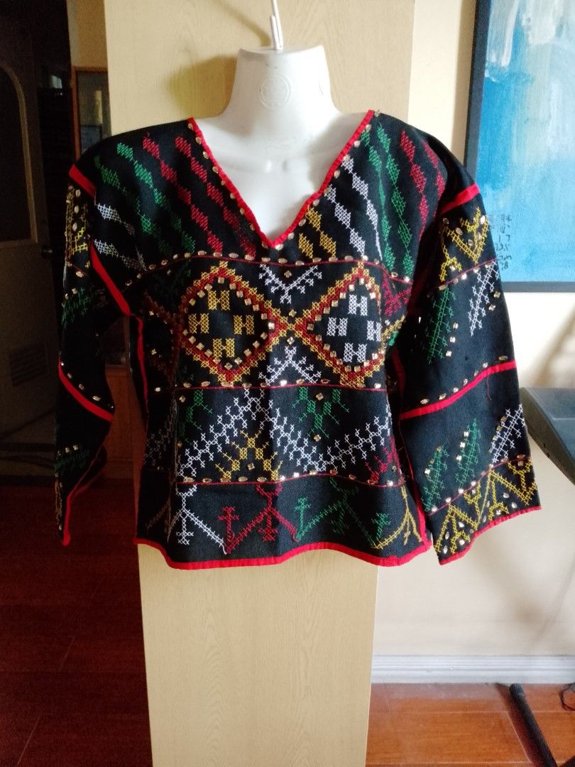 Original Tiboli Tribal Costume Hand embroidered, Women's Fashion, Tops ...