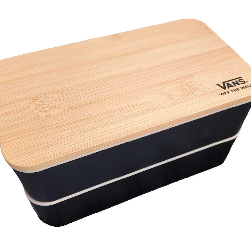 Original Vans Family Wooden Dual Double Layer 2-Tier Lunch Box Food ...