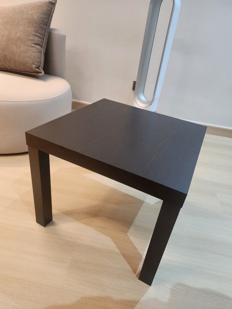 [Package] Ikea small table (Black) + 3 tier multipurpose trolley ...