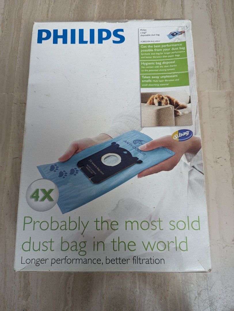 Philips s-bag disposable dust bag FC8023/04 Anti Odour, TV & Home ...