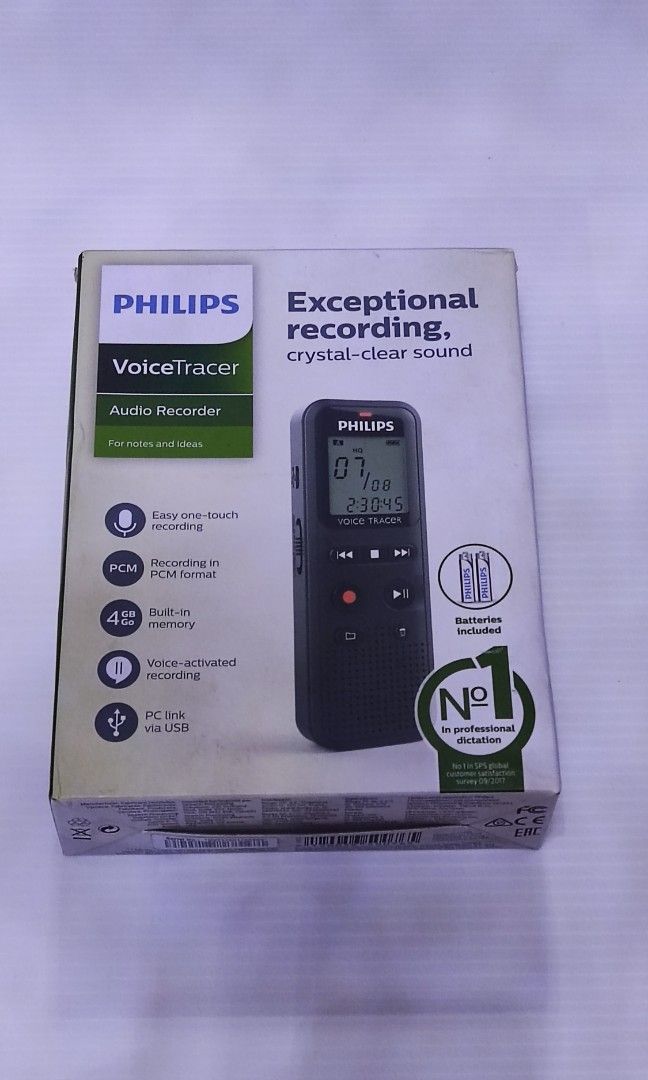 Philips, Voice recorder, Voice Tracer, Audio Recorder, DVT1150,, Audio, Voice Recorders on Carousell