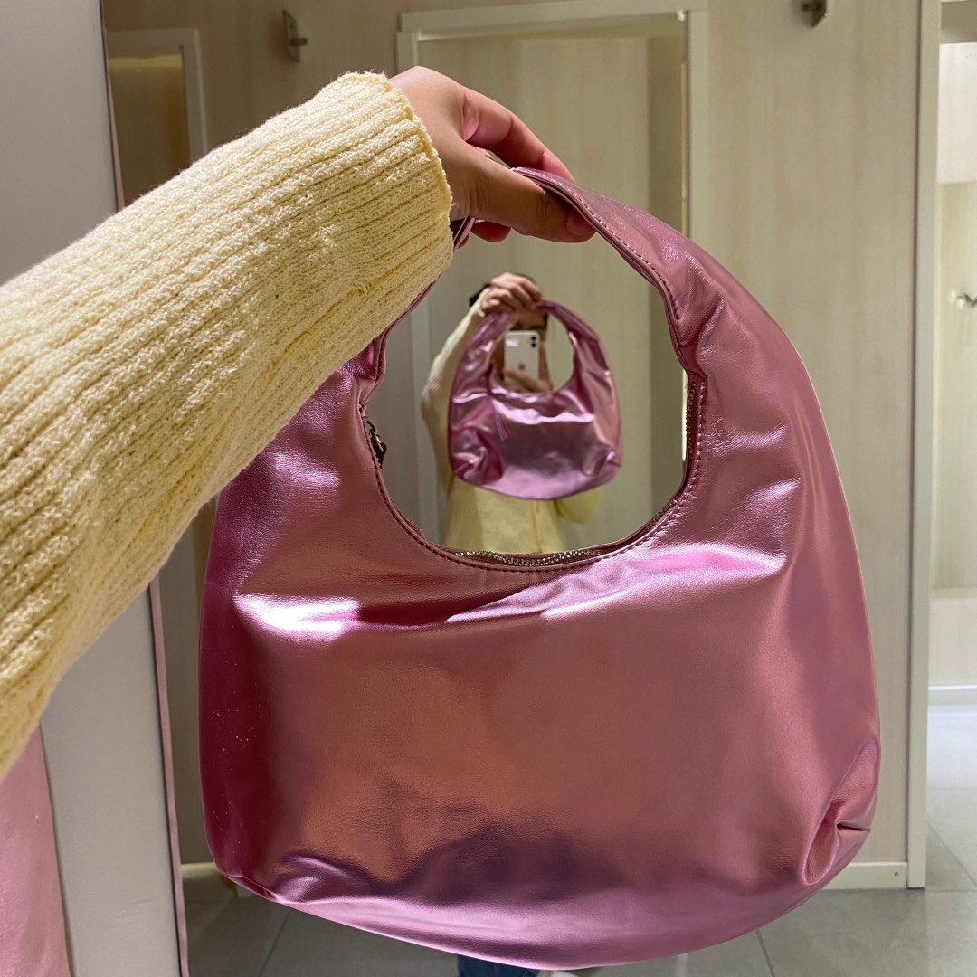 Pink hobo metallic bag, Women's Fashion, Bags & Wallets, Purses ...