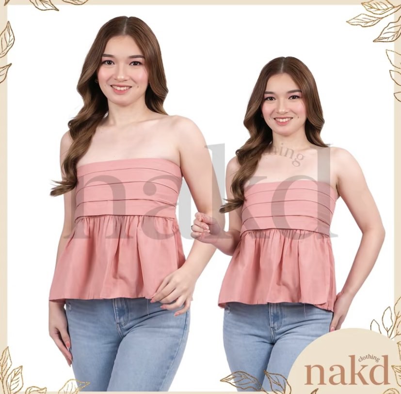 Pink tube top, Women's Fashion, Tops, Sleeveless on Carousell
