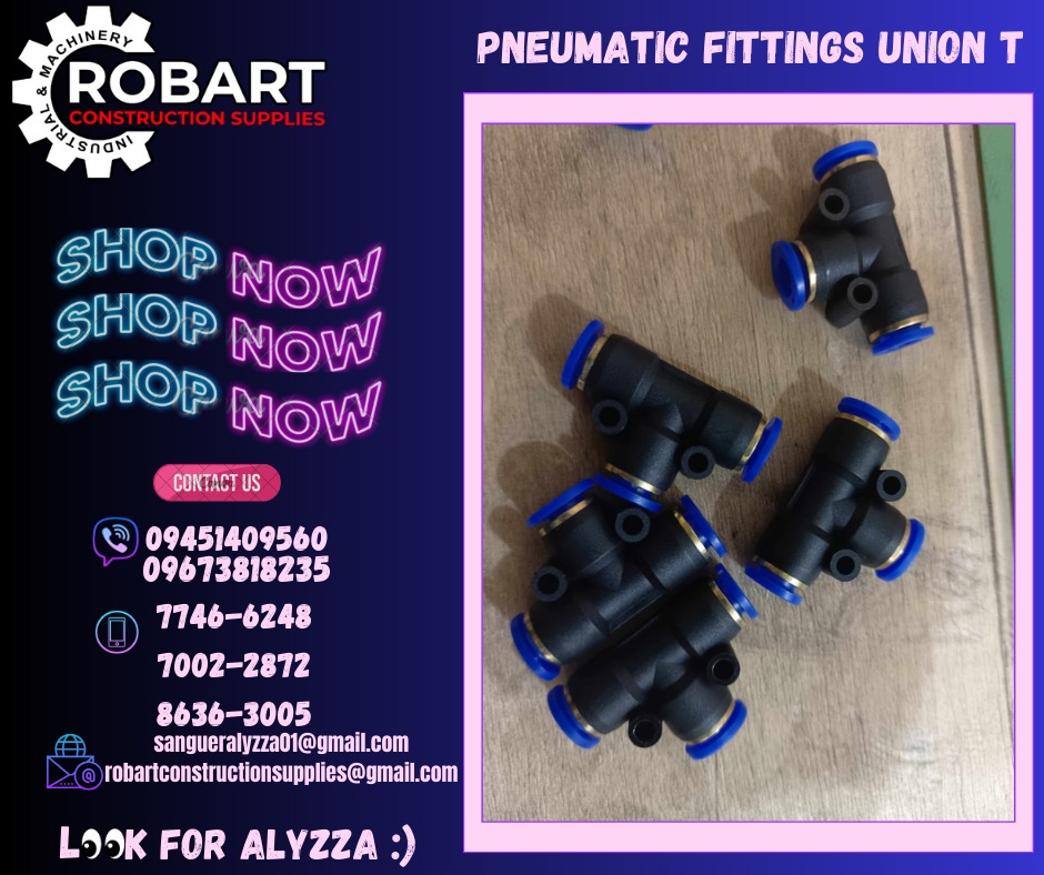 PNEUMATIC FITTINGS UNION T, Commercial & Industrial, Construction Tools ...