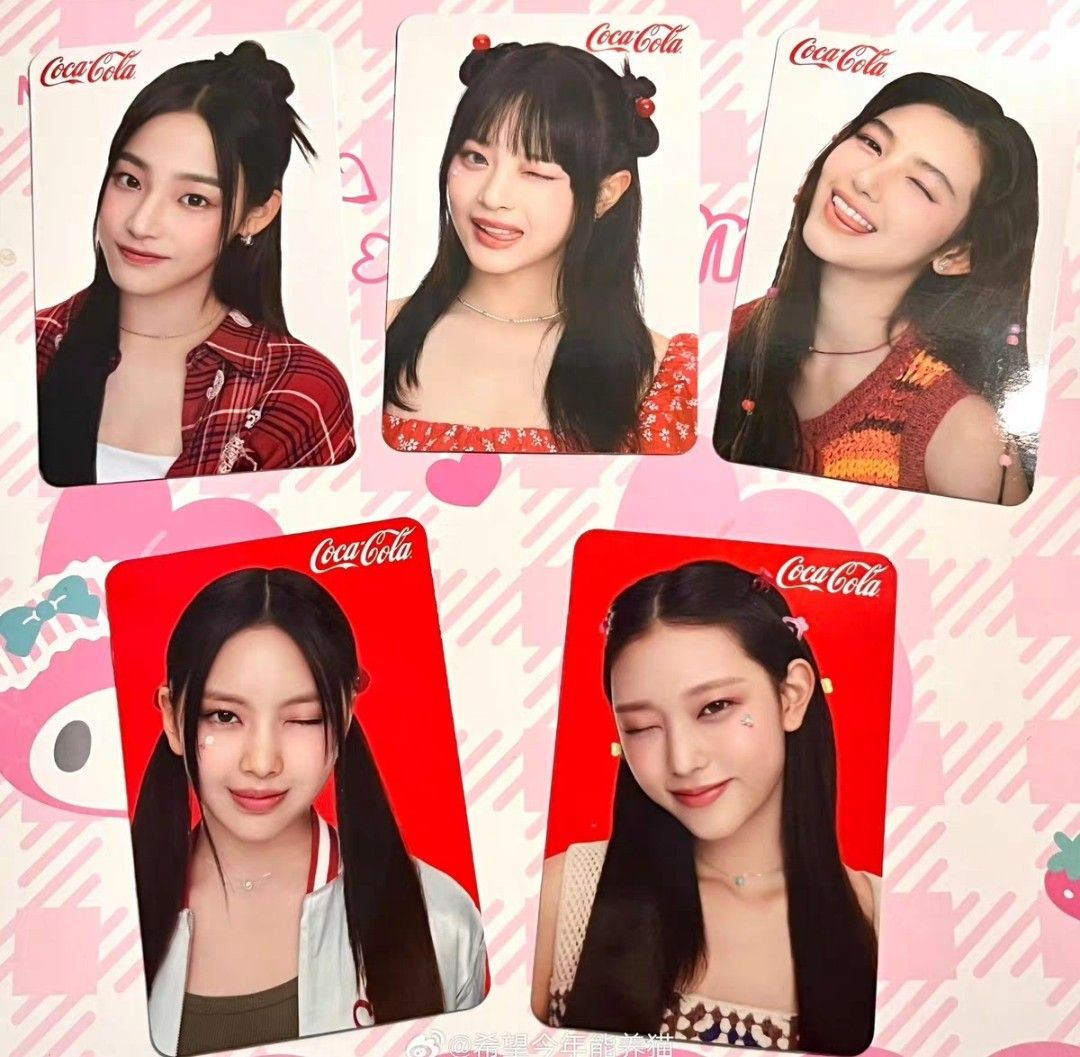 [PO, READ DESCRIPTION] COCA COLA X NEWJEANS MD PHOTOCARD SET 5PCS NOT ...