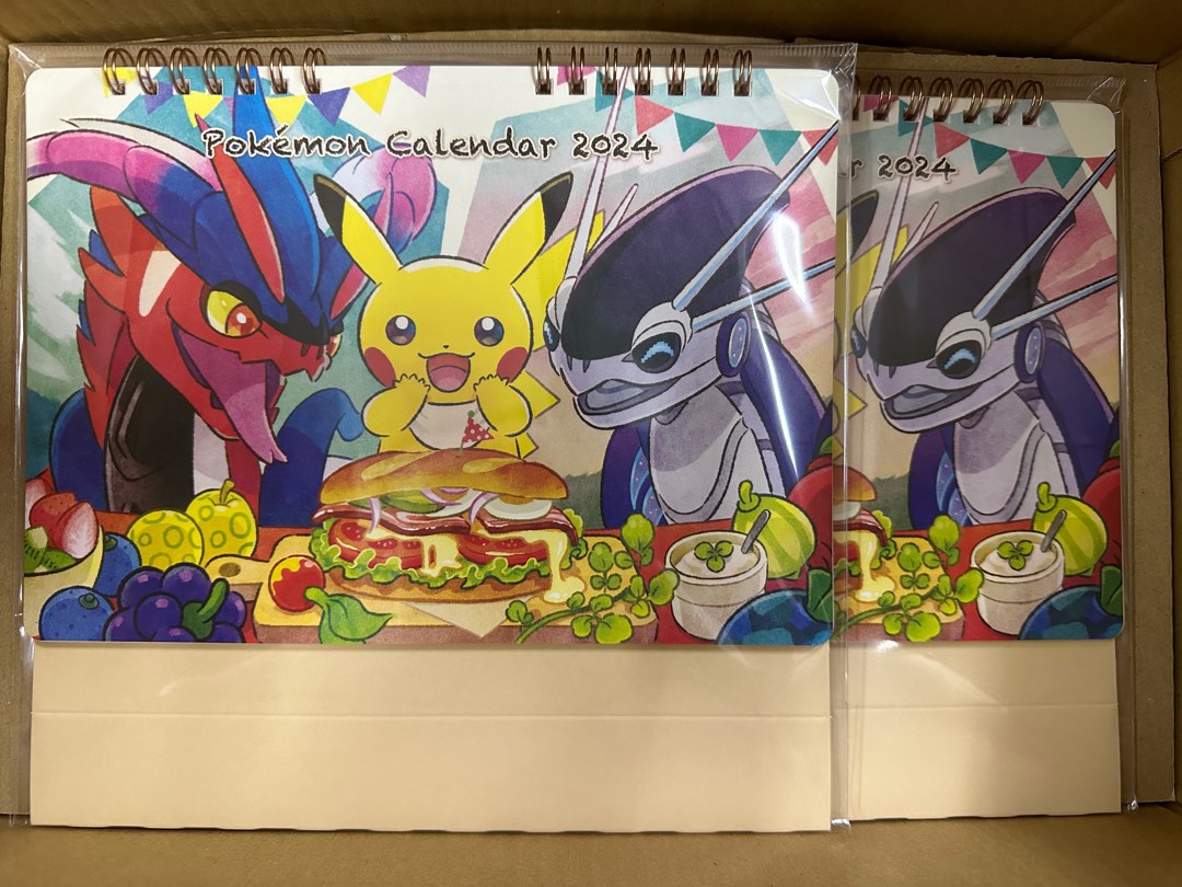 Pokemon 2024 Calendar 月曆, 興趣及遊戲, 手作＆自家設計, 其他 - Carousell