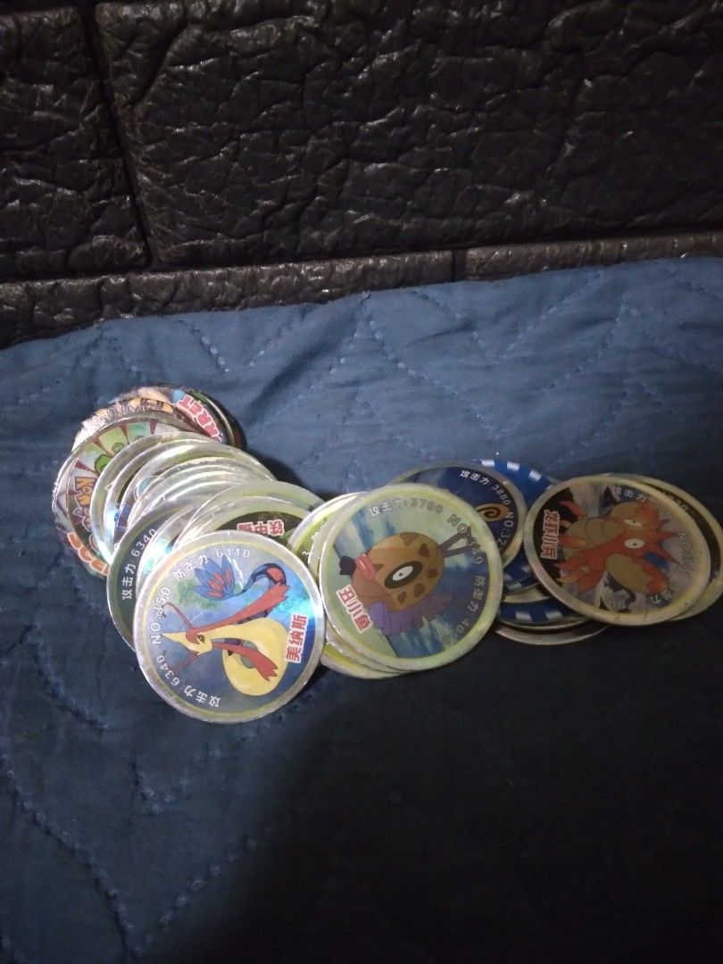 Pokemon pogs, Hobbies & Toys, Toys & Games on Carousell