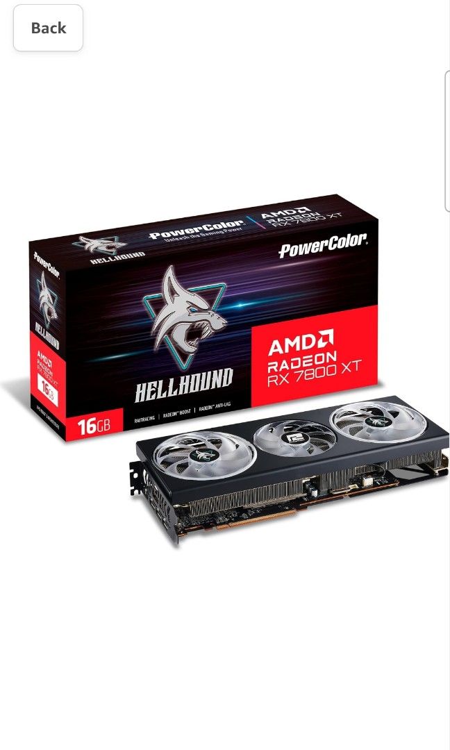 Powercolor 7800xt hellhound, Computers & Tech, Parts & Accessories ...