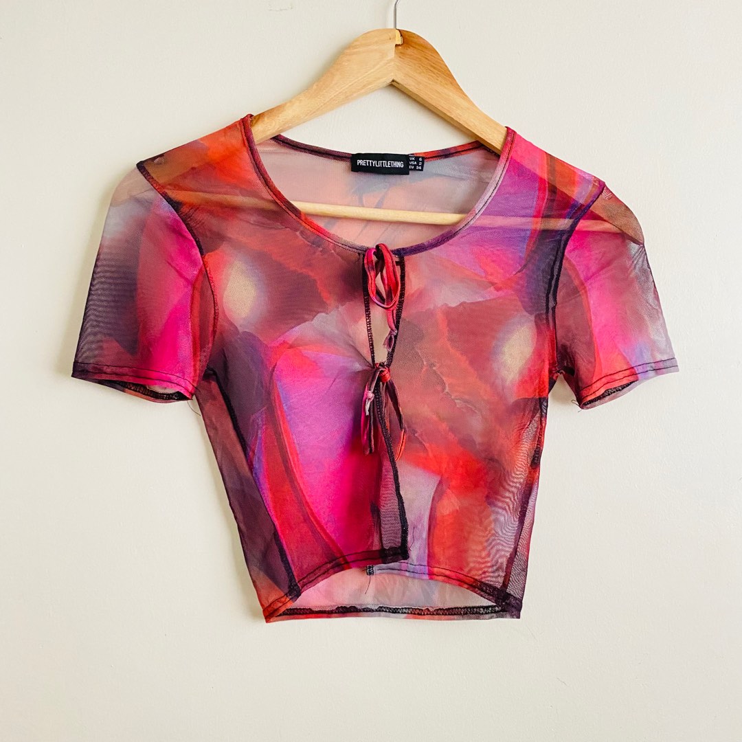 Pretty Little Thing Mesh Top, Women's Fashion, Tops, Blouses on Carousell