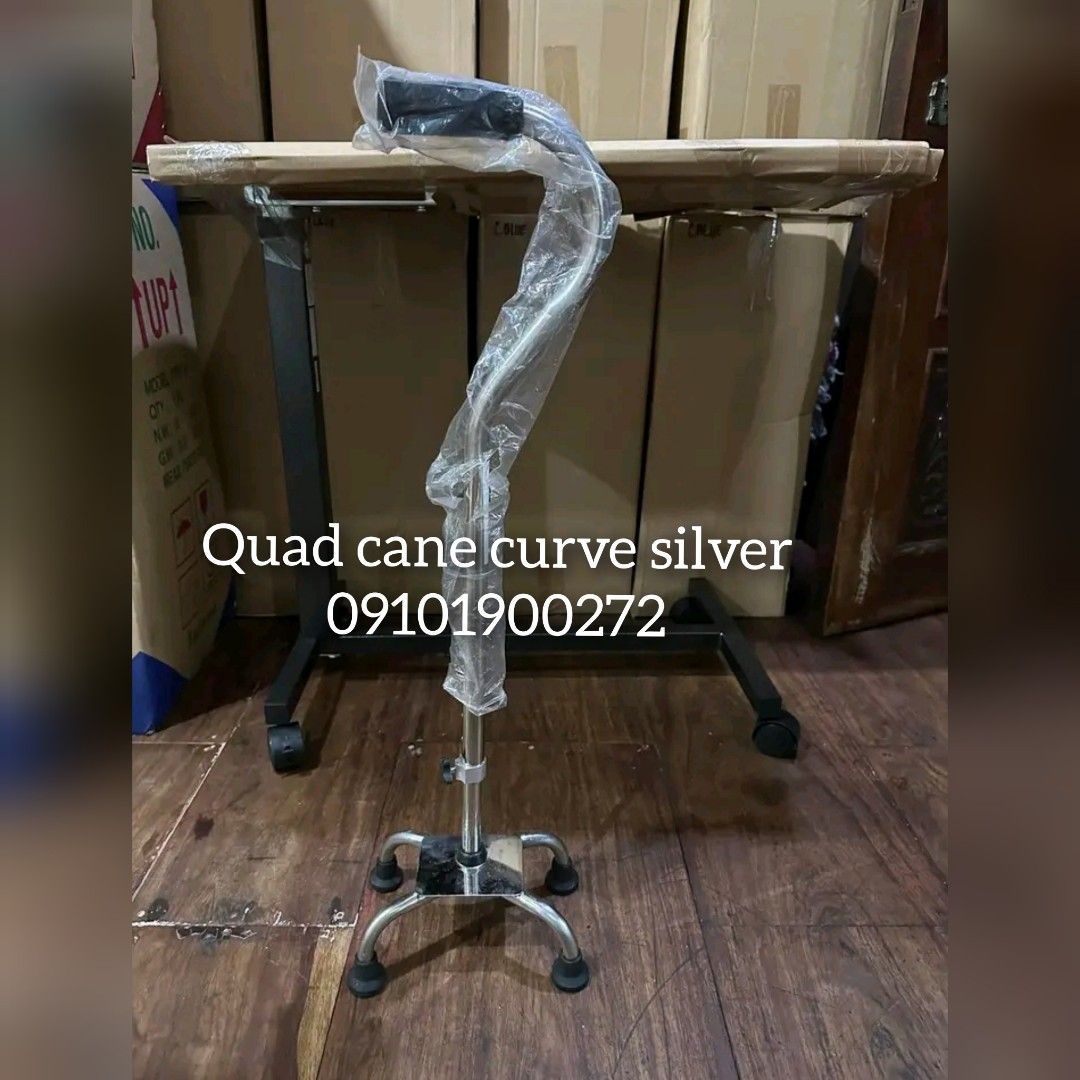 Quad cane curve silver, Beauty & Personal Care, Foot Care on Carousell