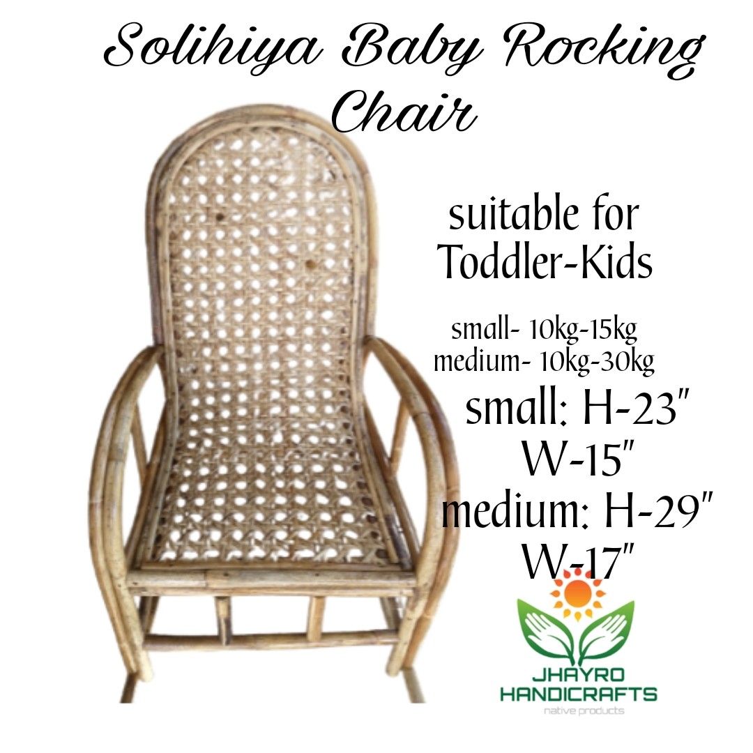 Rattan Baby Rocking Chair solihiya, Babies & Kids, Nursing & Feeding ...