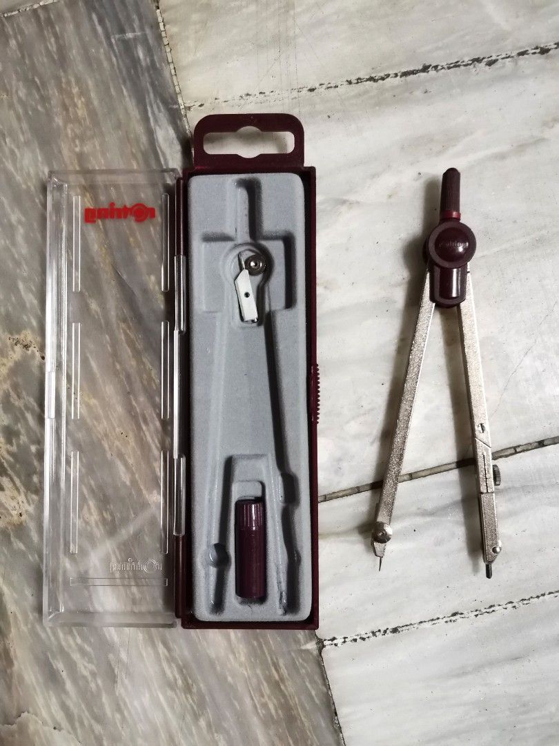 Rotring Compass And Adaptor 2 In 1 Set Hobbies And Toys Stationary And Craft Craft Supplies