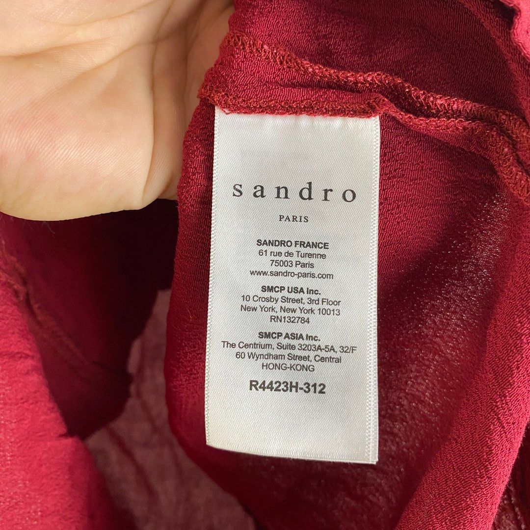 Sandro Paris Sheer Dress, Women's Fashion, Dresses & Sets, Dresses on Carousell