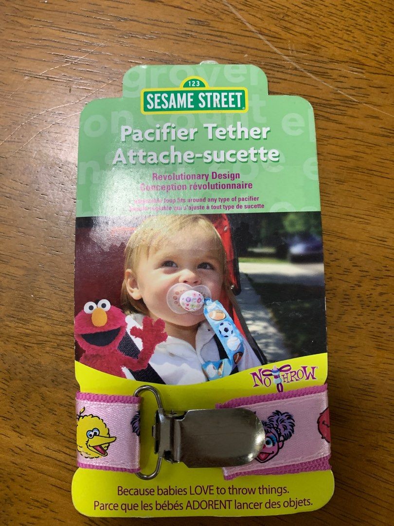 Sesame Street pacifier tether / holder, Babies & Kids, Nursing ...