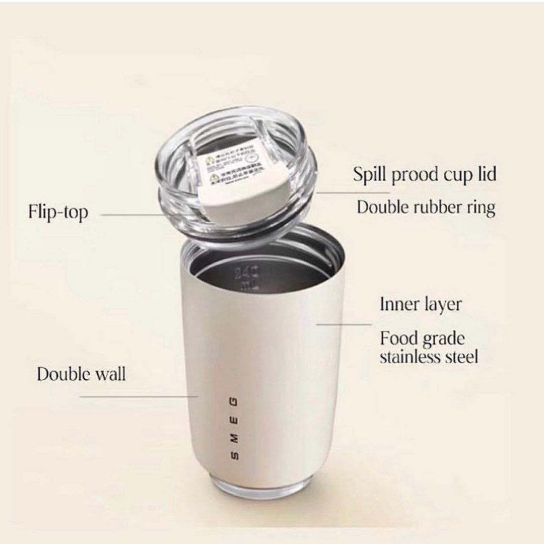 Smeg Insulated Mug Tumbler Cream Furniture And Home Living