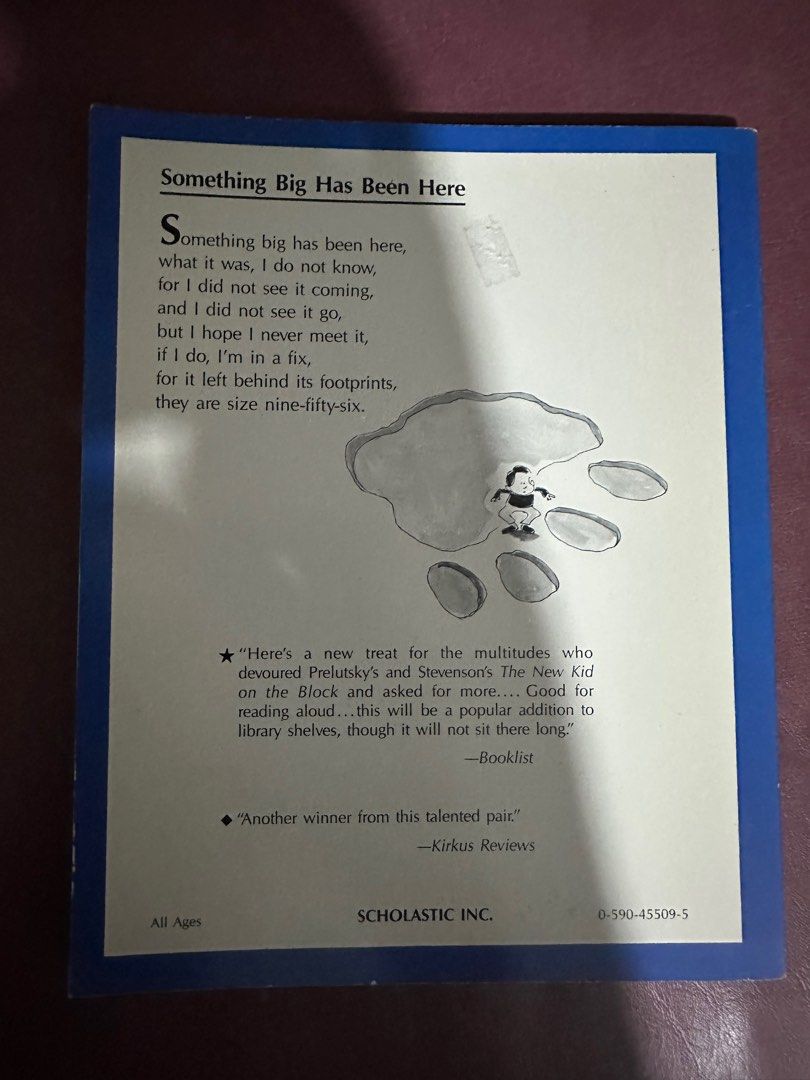 Something BIG Has Been Here. Poems by Jack Prelutsky and drawings by ...