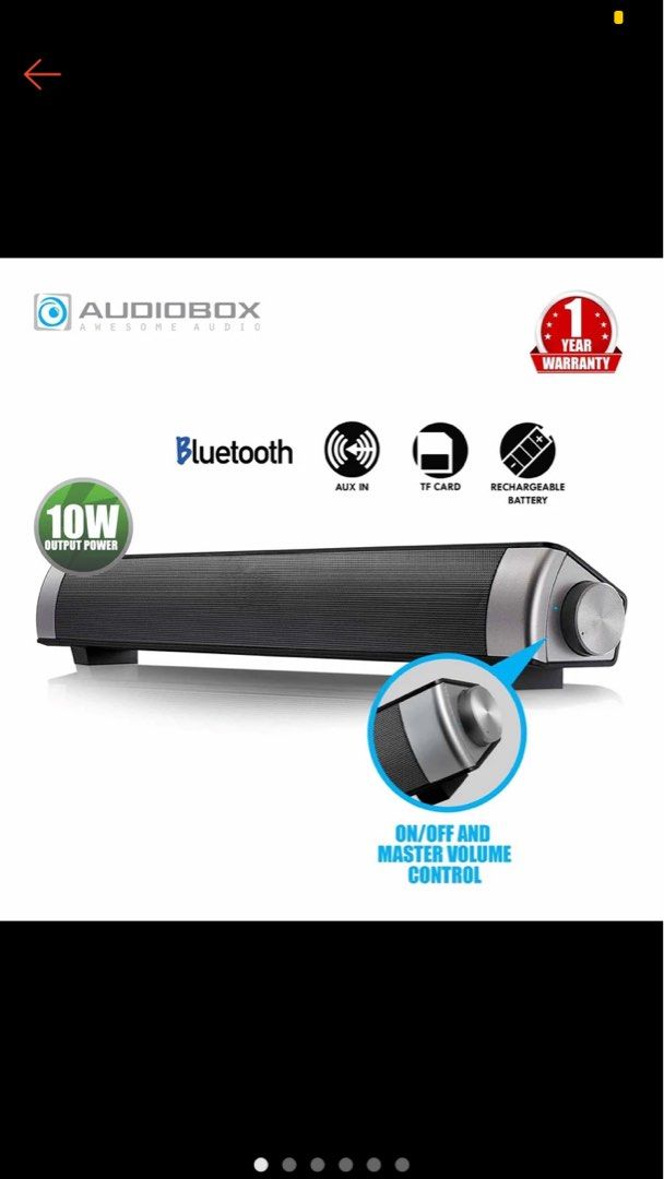 Audiobox SonicBar BT150 Bluetooth SoundBar For Smartphones and PC, TV ...