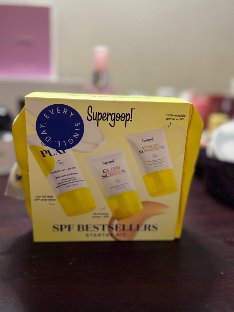 Supergoop Sunscreen Starter Kit (No glow screen), Beauty & Personal ...