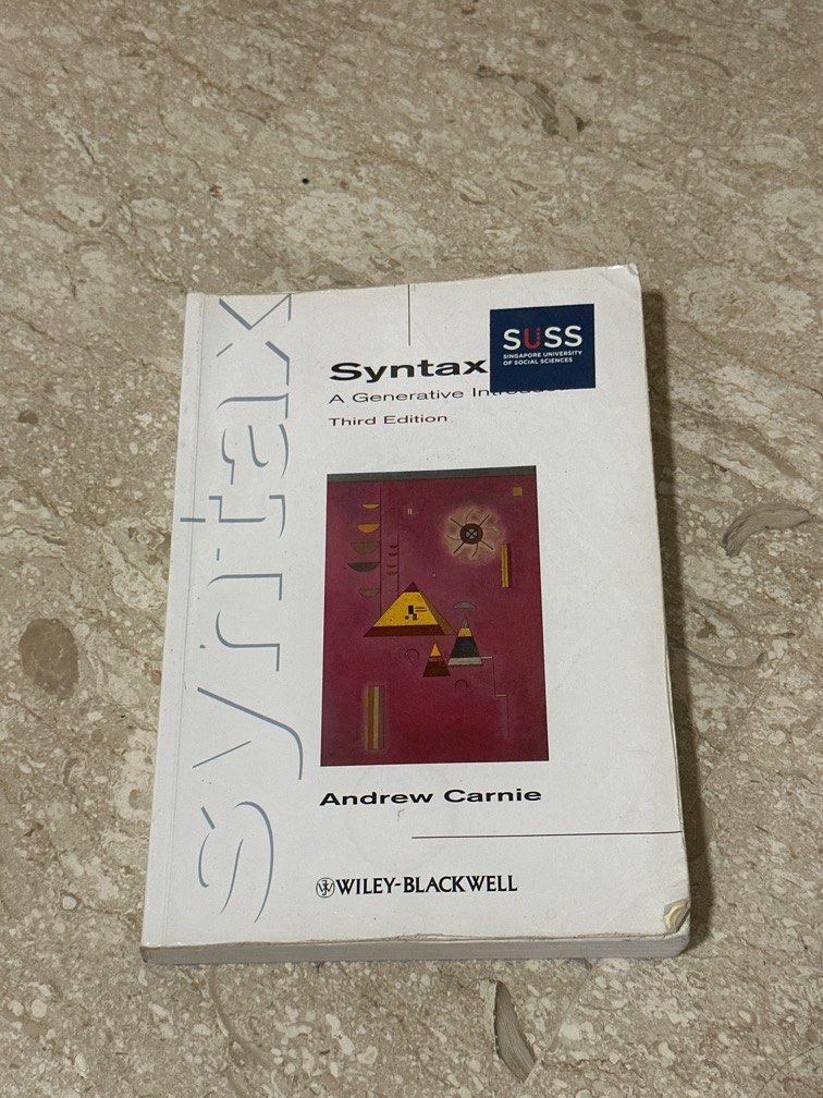 Syntax A Generative Introduction By Carnie 3rd Ed Hobbies And Toys Books And Magazines
