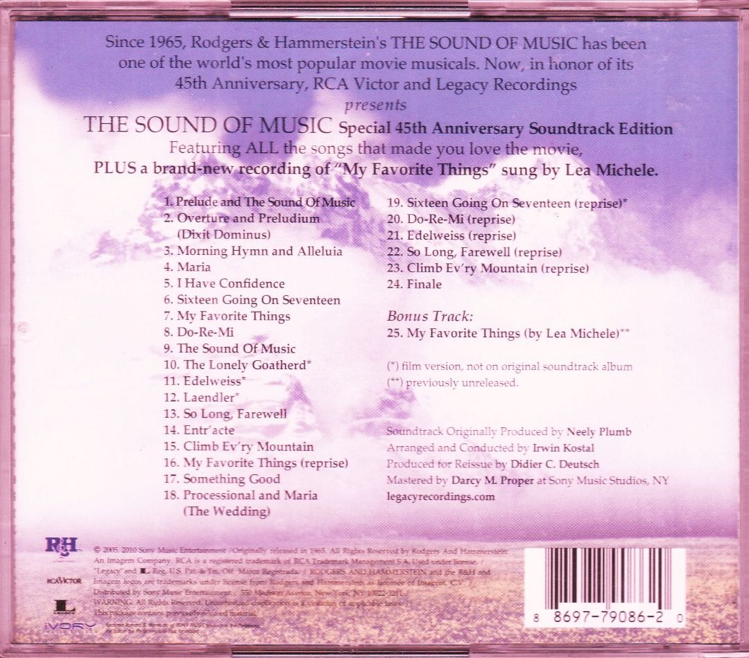 THE SOUND OF MUSIC ~ SOUNDTRACK, Hobbies & Toys, Music & Media, CDs ...