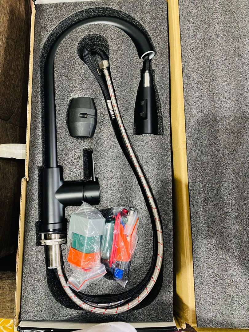 Touch Sensor Black Pull outFaucet, Furniture & Home Living, Cleaning ...