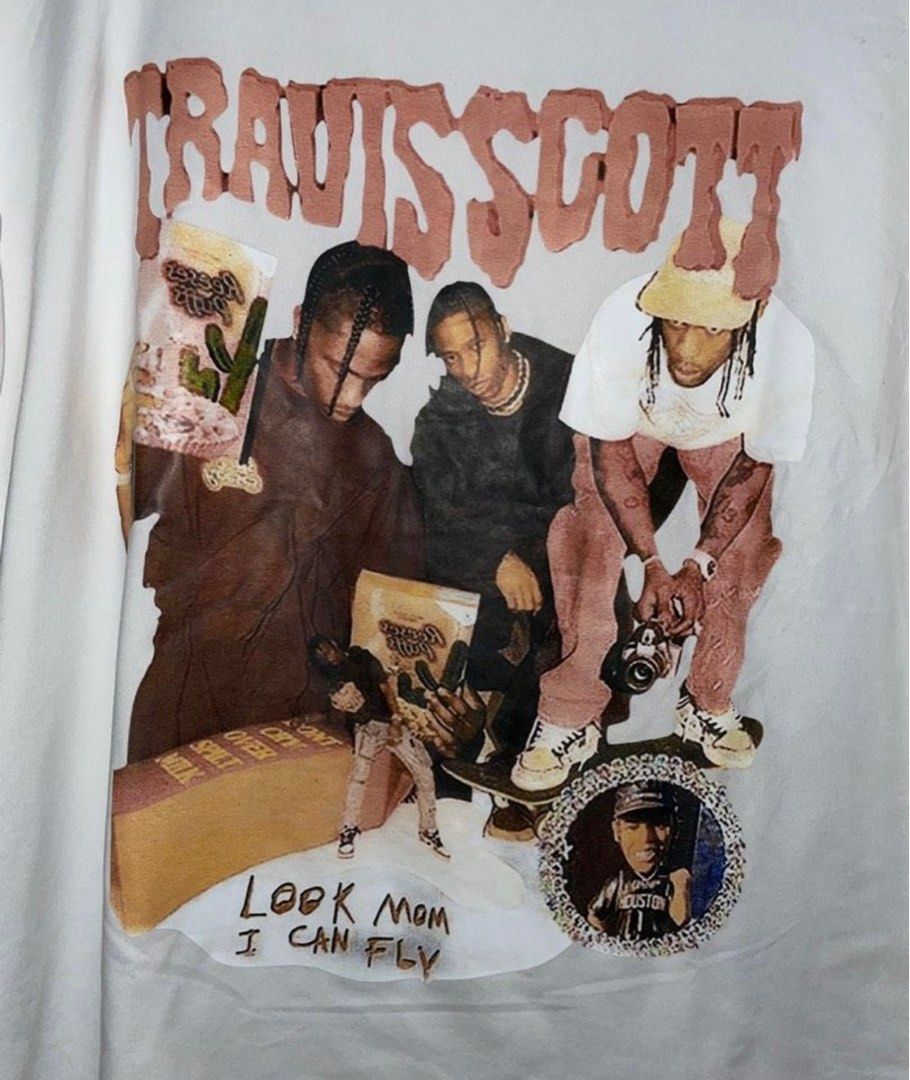 Travis Scott Graphic Bootleg Shirt, Women's Fashion, Tops, Shirts on ...