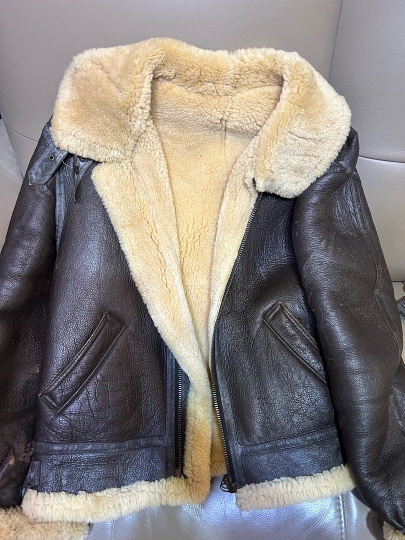 Type B3 military leather jacket, 男裝, 外套及戶外衣服 - Carousell