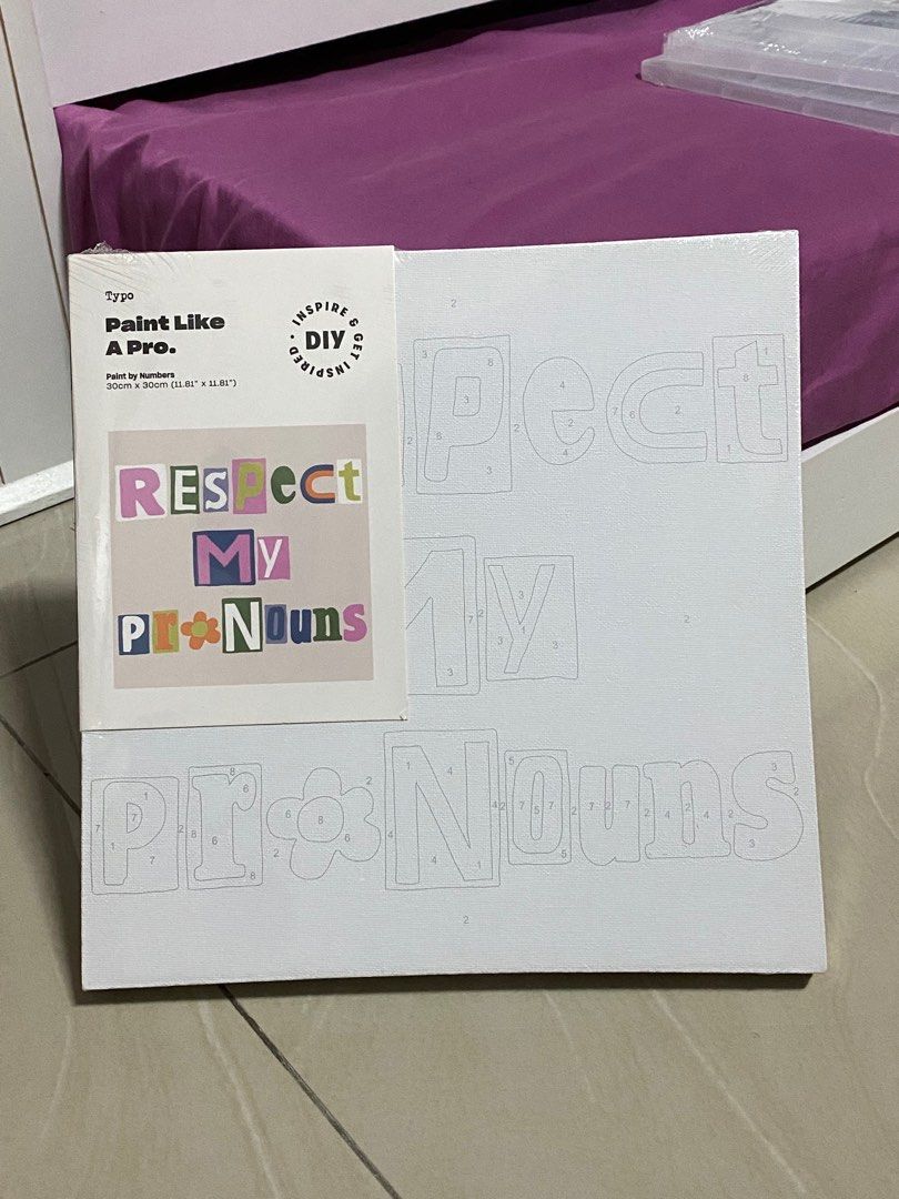 Typo DIY Paint by Number kit, Hobbies & Toys, Stationery & Craft, Other ...