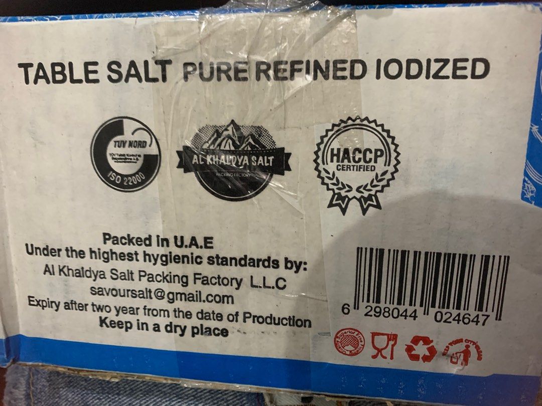 UAE Refined Iodized Salt 1kg, Food & Drinks, Packaged & Instant Food on ...