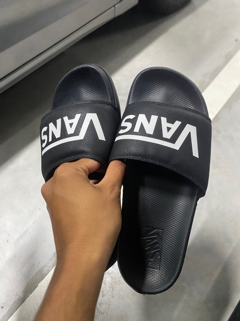Vans slide, Men's Fashion, Footwear, Flipflops and Slides on Carousell
