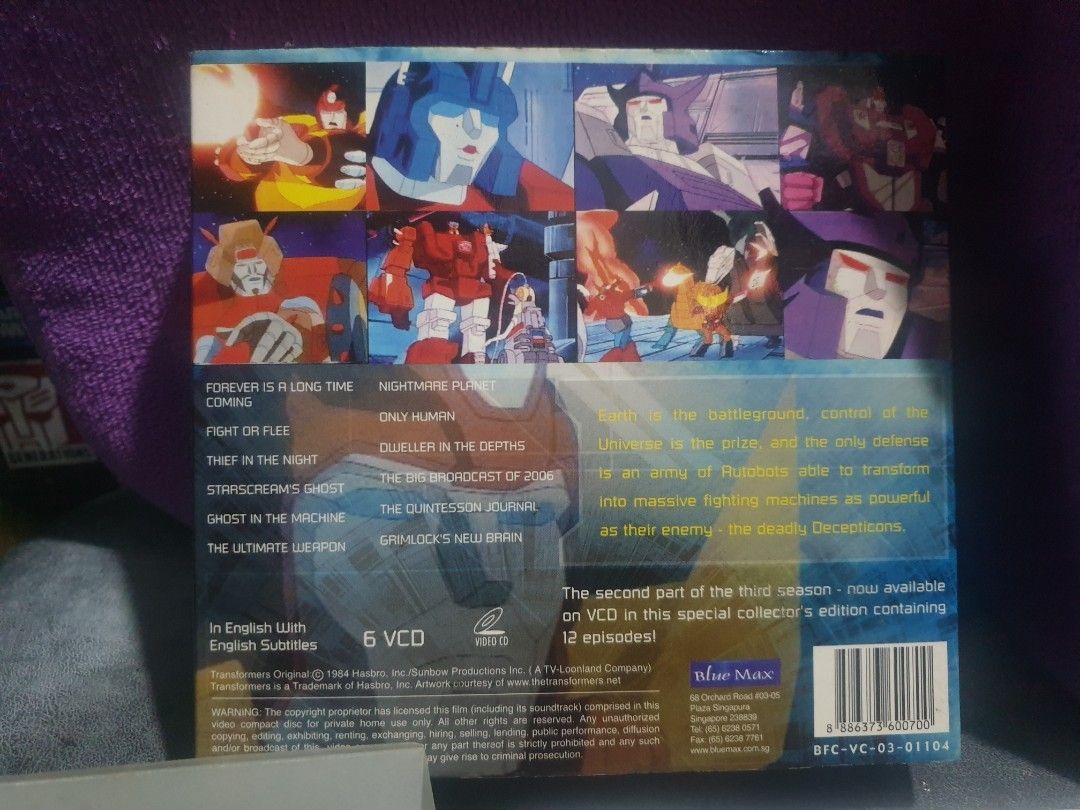 VCD Transformers Victory & G1 season 3 hasbro takara cd dvd movie TF ...