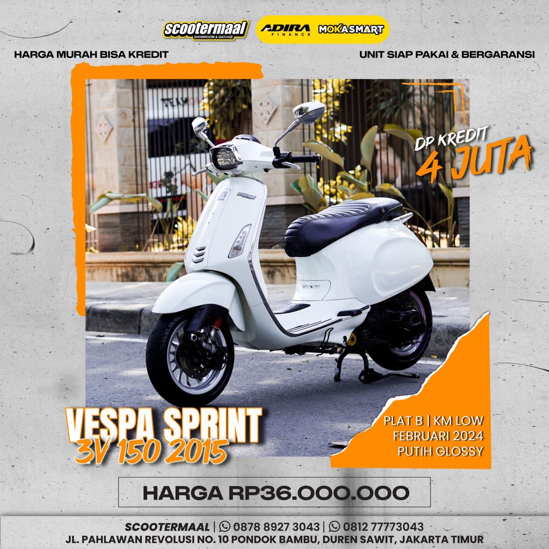 vespa sprint, Mobil & Motor, Mobil untuk Dijual di Carousell