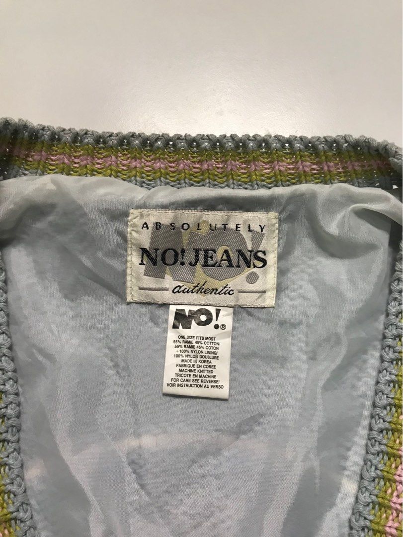 Vintage 90s Absolutely No! Jeans patch work cardigan, Men's Fashion ...