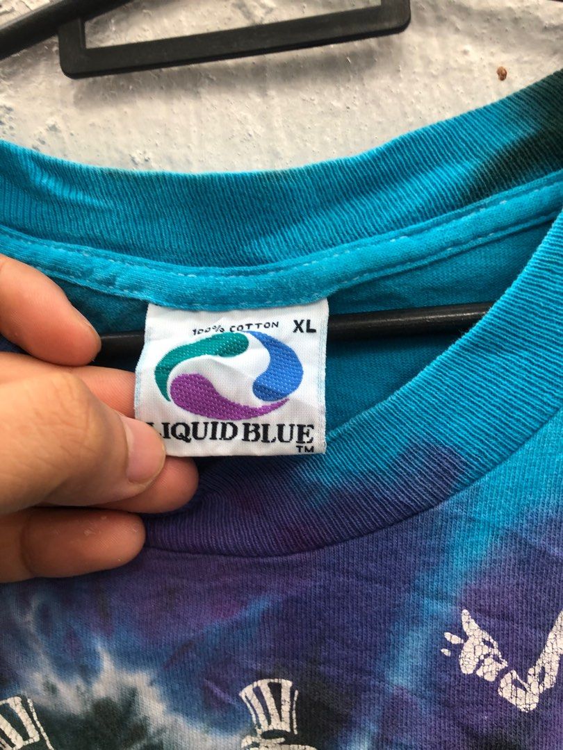 Vintage Liguid blue 1990 great full dead skeleton, Men's Fashion, Tops ...