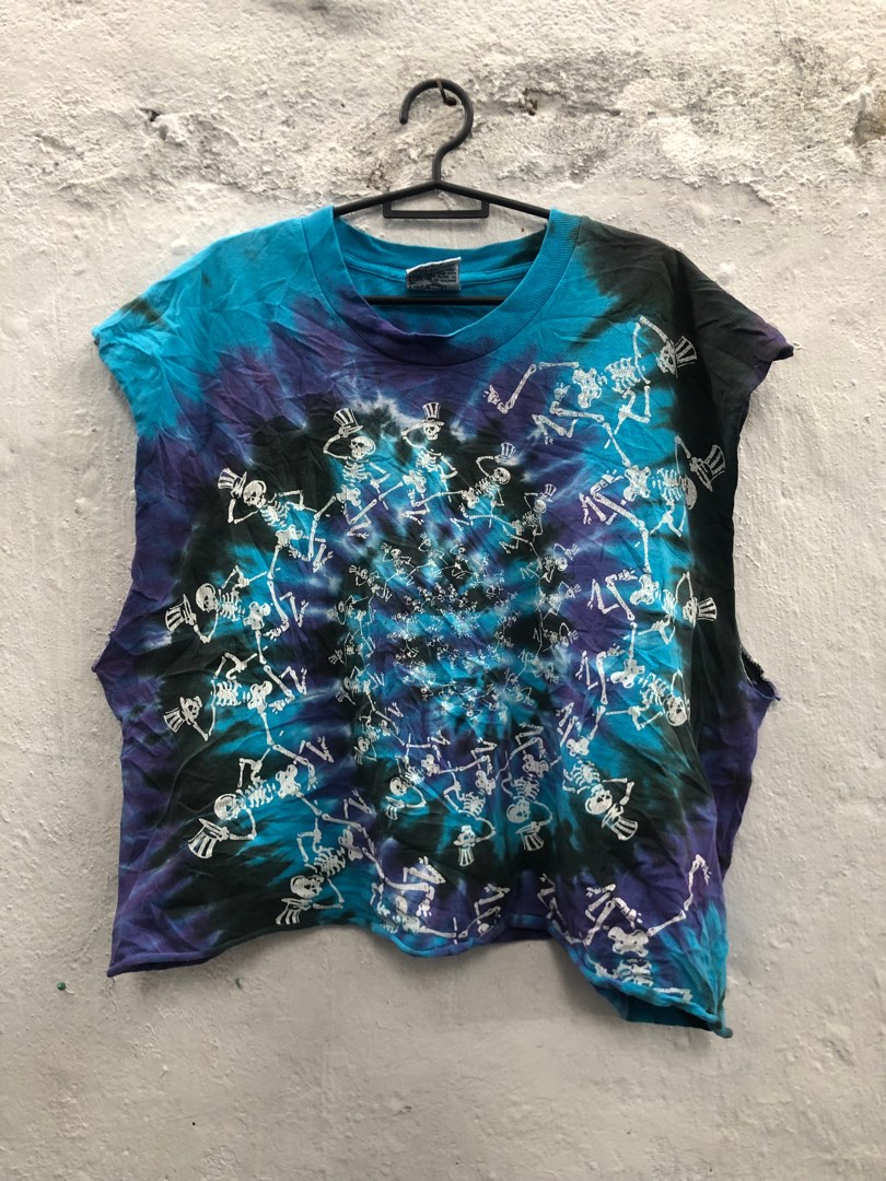 Vintage Liguid blue 1990 great full dead skeleton, Men's Fashion, Tops ...