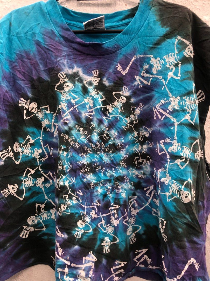Vintage Liguid blue 1990 great full dead skeleton, Men's Fashion, Tops ...
