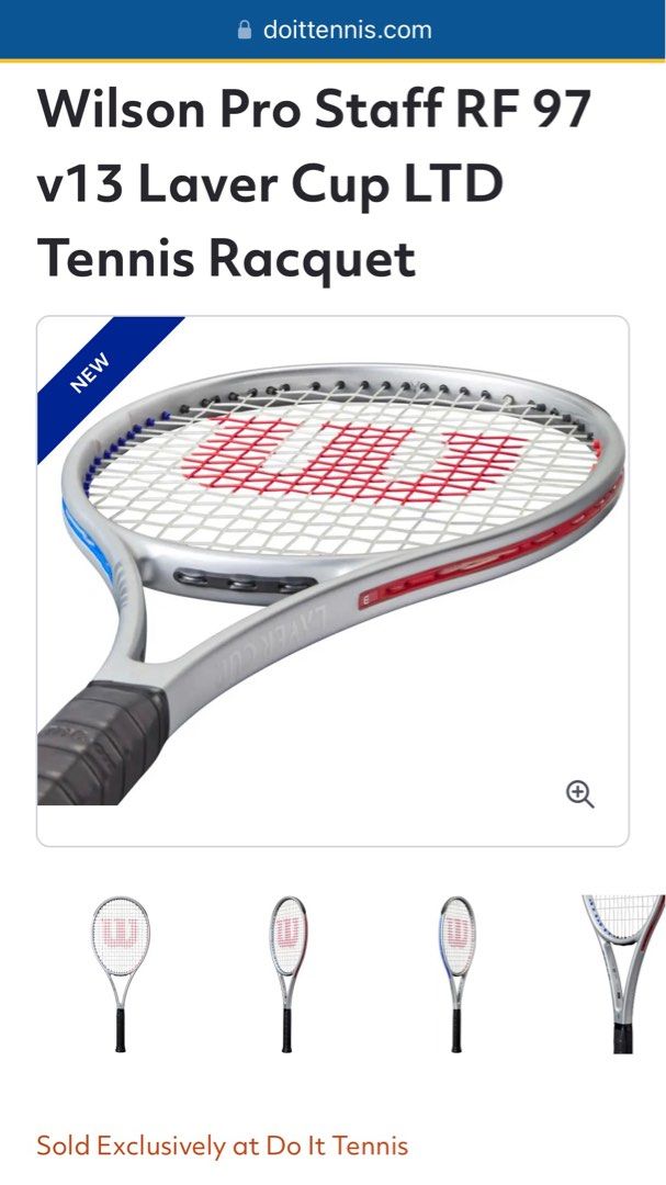 Wilson Pro Staff RF 97 v13 Laver Cup LTD, Sports Equipment, Sports & Games, Racket & Ball Sports ...
