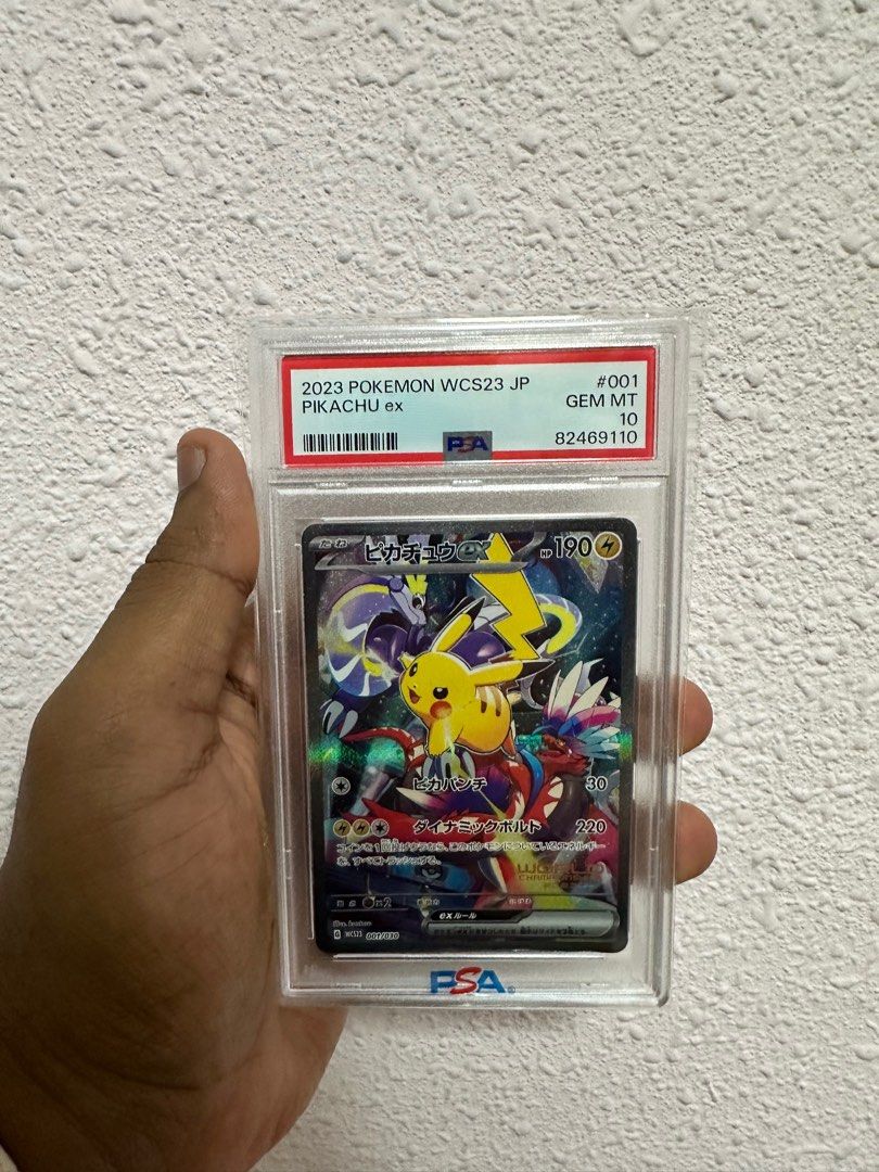 Yokohama WCS 2023 Pikachu Ex PSA 10, Hobbies & Toys, Toys & Games on Carousell