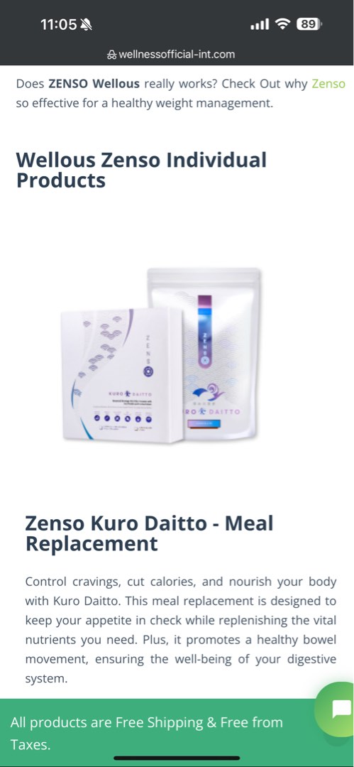 Zenso daitto in sachet (vanilla ), Health & Nutrition, Health ...