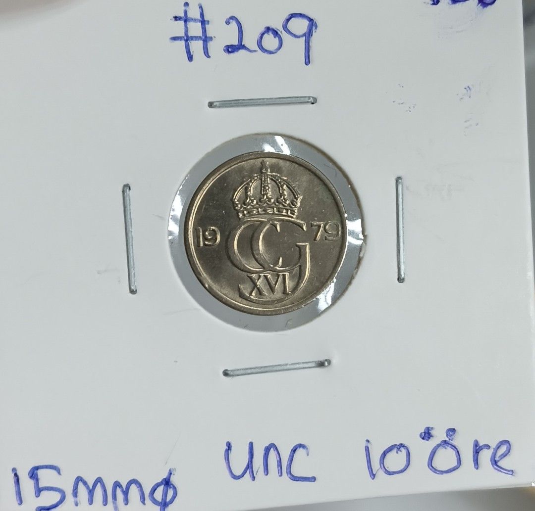 10 Ore Sweden Coin 1979 (UNC) #209, Hobbies & Toys, Collectibles ...