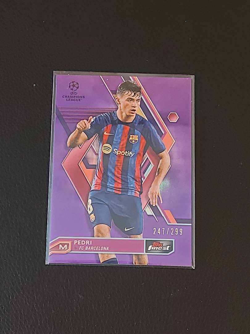 2023 Topps Finest 限號 #/299 - Pedri # Barcelona 巴塞羅拿 Panini Football 足球 ...