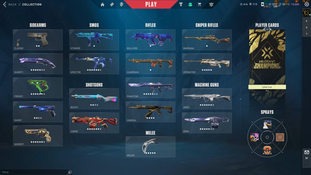 23 premium valorant account with 2023 champions bundle + ion bundle ...