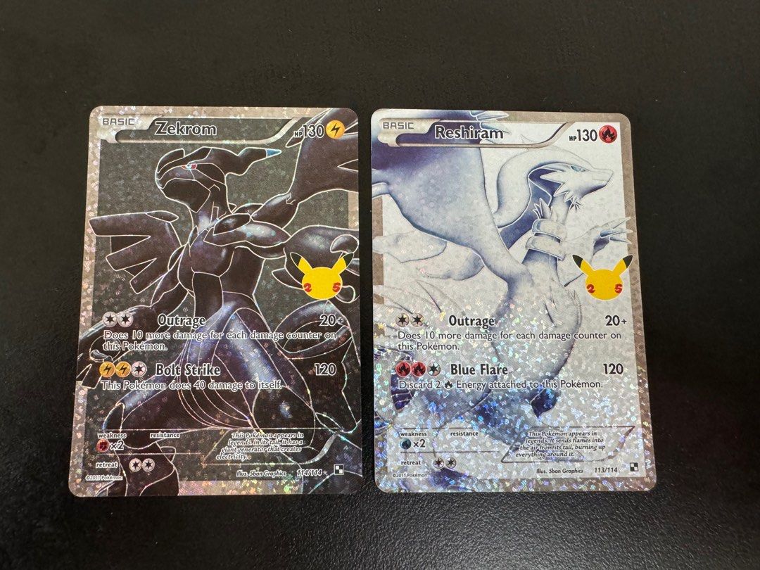 25th celebration Zekrom & Reshiram Set, Hobbies & Toys, Toys & Games on ...
