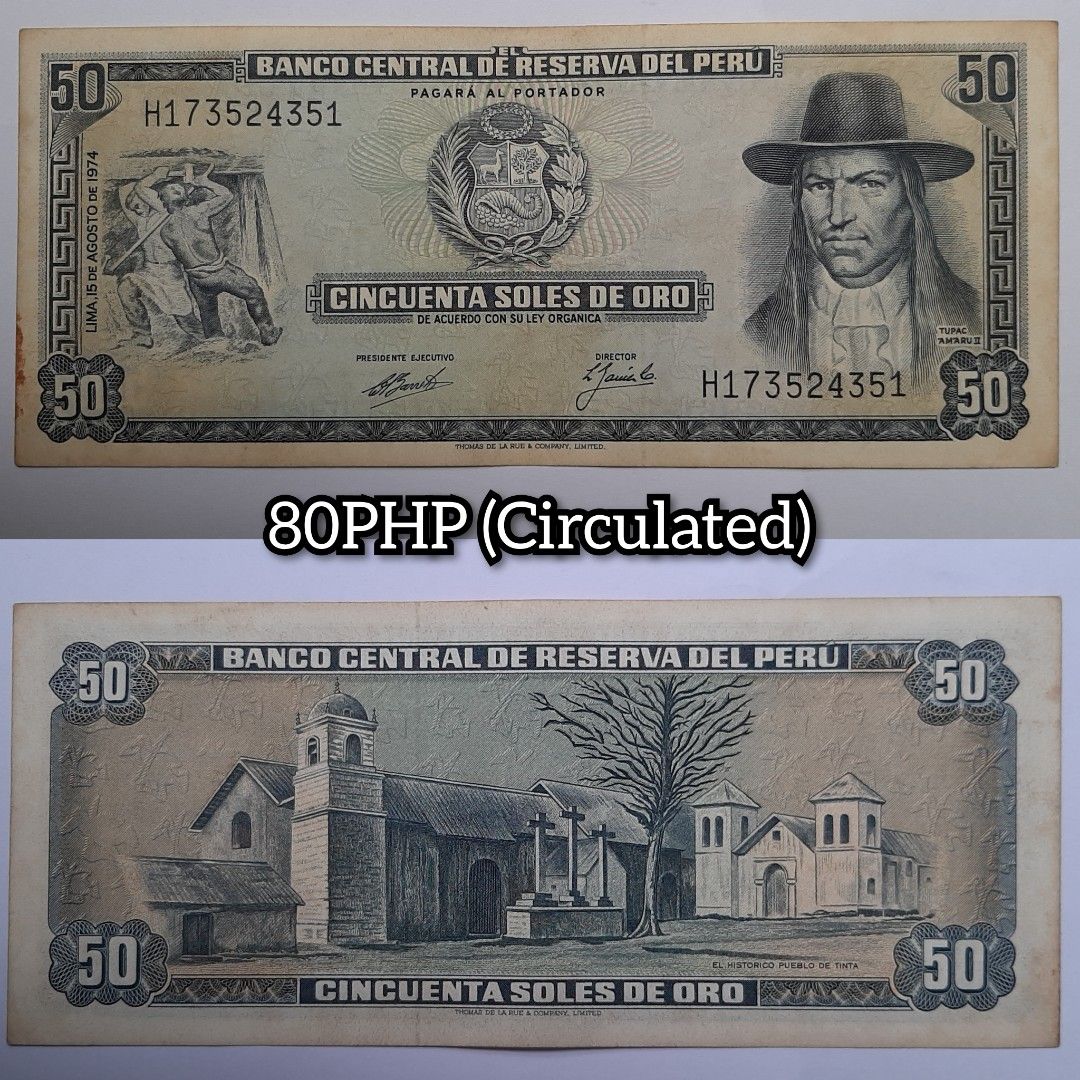 50 SOLES DE ORO PERU BANKNOTE, Hobbies & Toys, Memorabilia ...