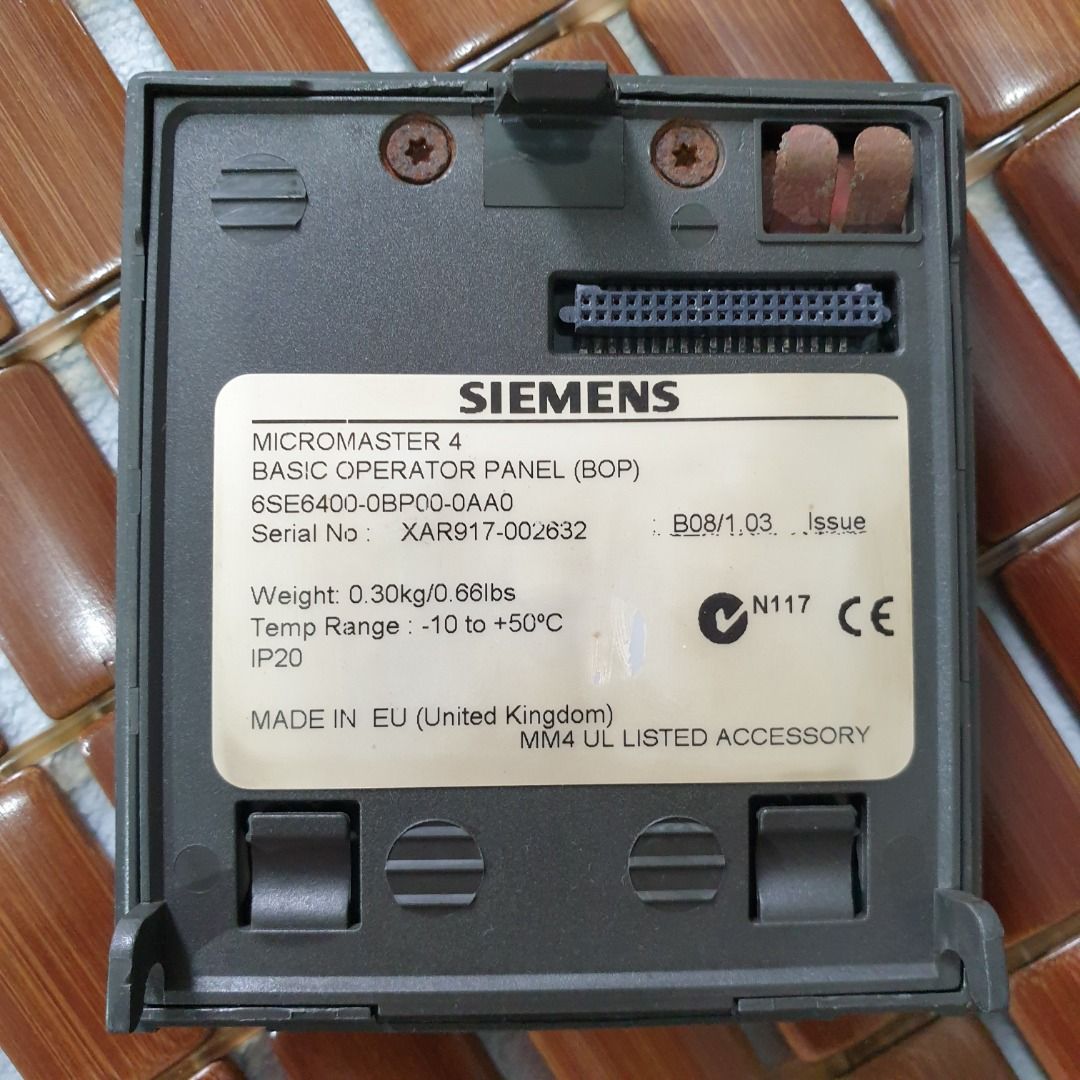 6SE6400-0BP00-0AA0 0AA1 Basic Operator Panel Siemens Micromaster 4 BOP ...