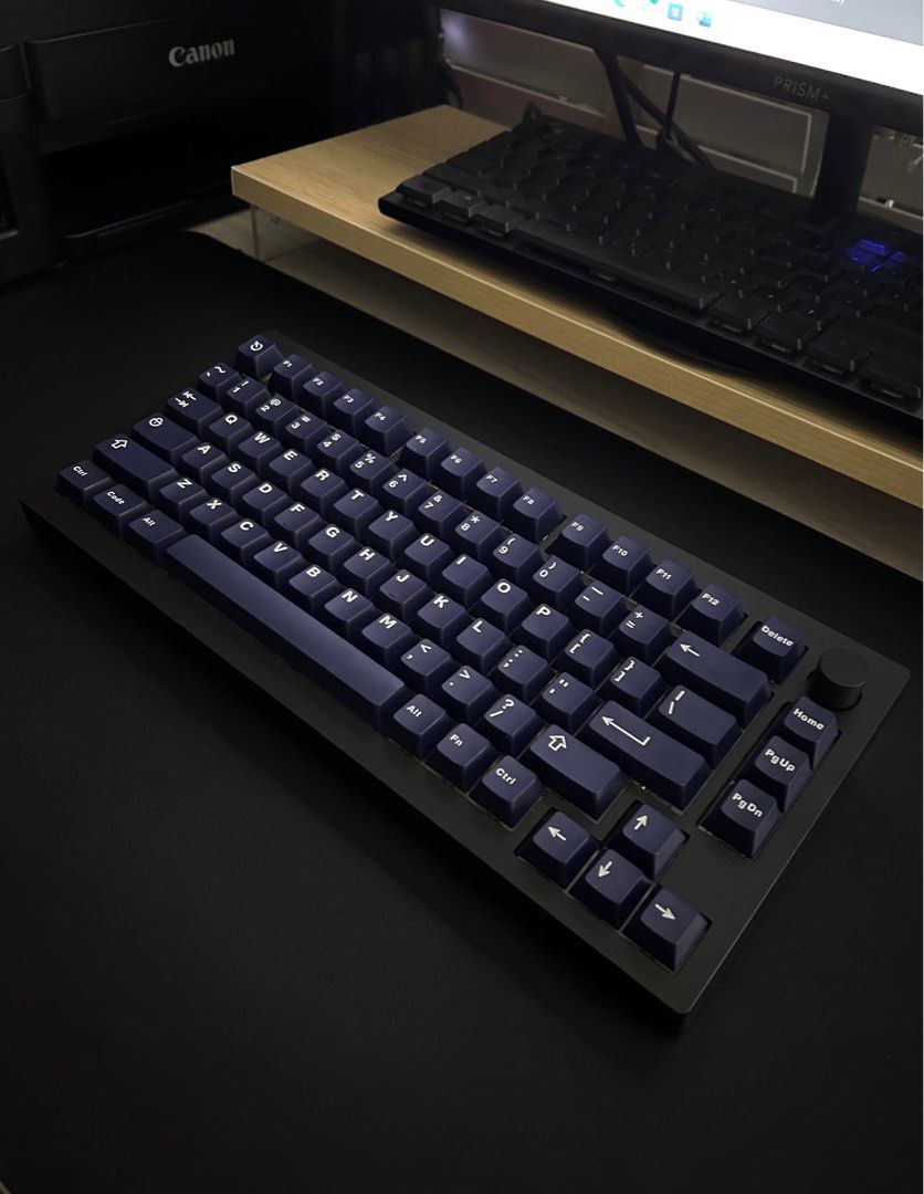 75% Custom Mechanical Keyboard (Navy Blue keycaps), Computers & Tech ...