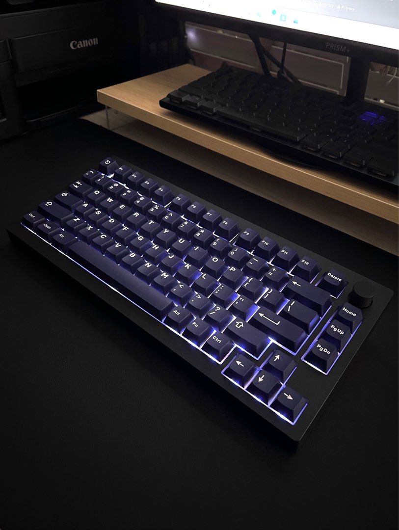 75% Custom Mechanical Keyboard (Navy Blue keycaps), Computers & Tech ...