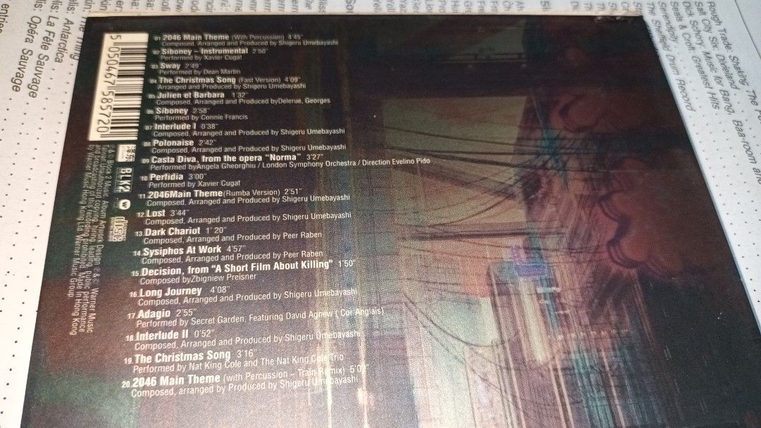 王家衛 電影 2046 電影原聲大碟 OST 舊版 CD, 興趣及遊戲, 音樂、樂器 & 配件, 音樂與媒體 - CD 及 DVD ...